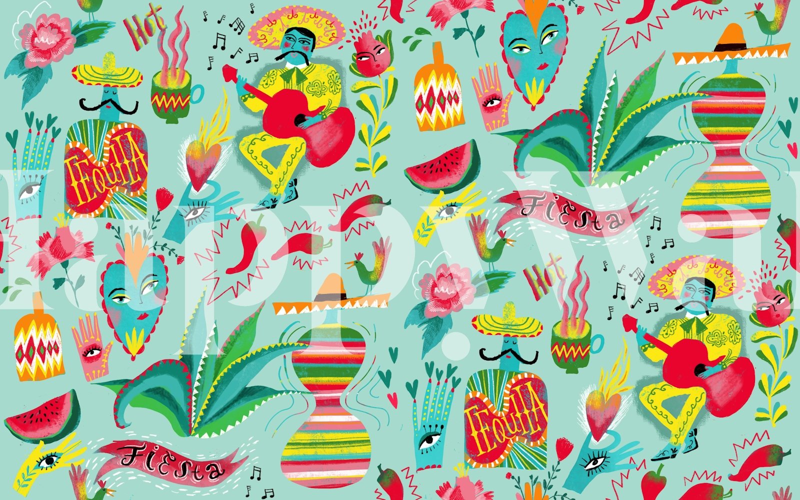 Mexican fiesta Wallpaper - happywall.com