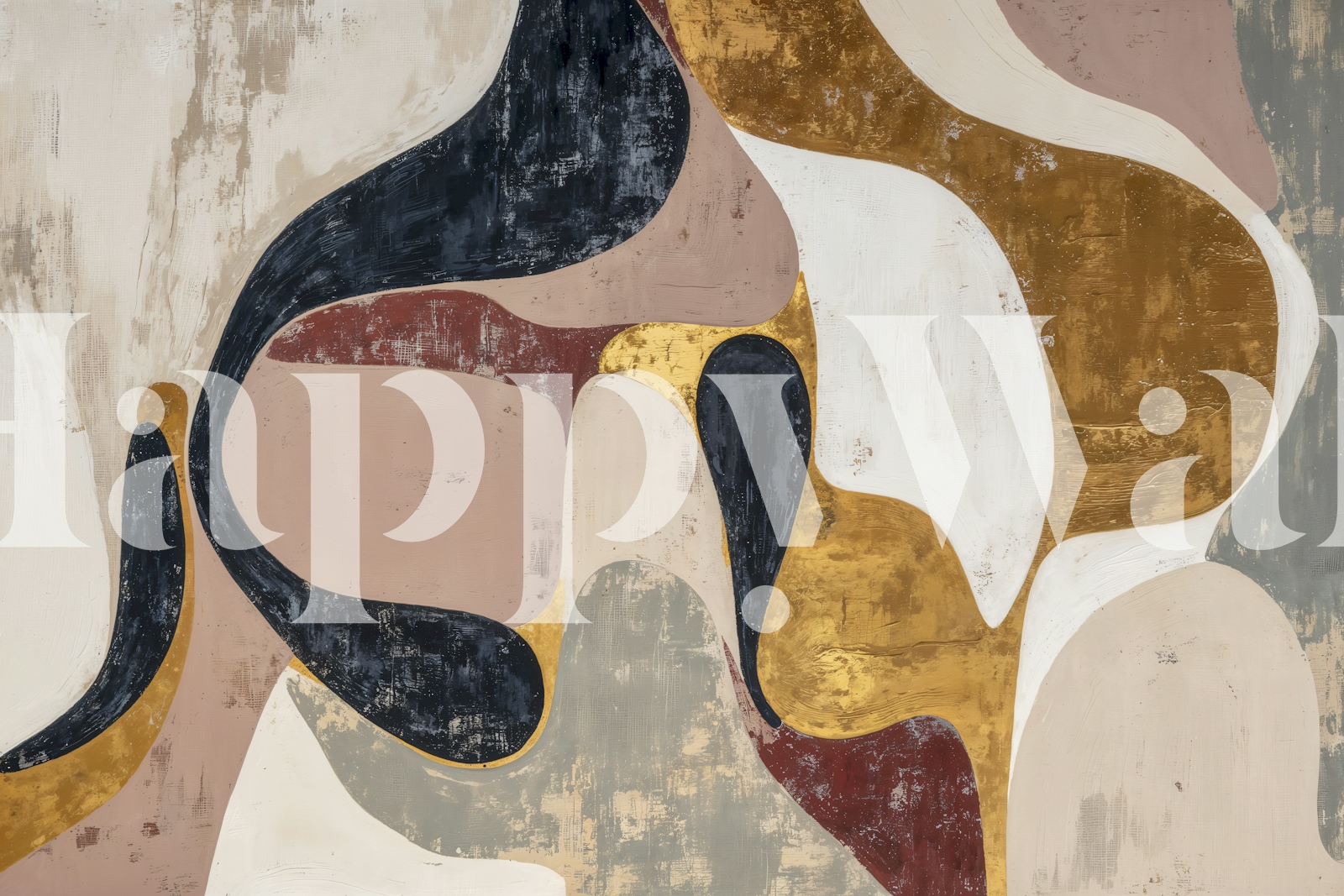 Abstract Earthy Color Wallpaper for Modern Rooms