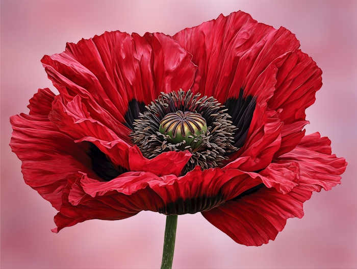 Red Poppy Radiance Wallpaper | Happywall.com