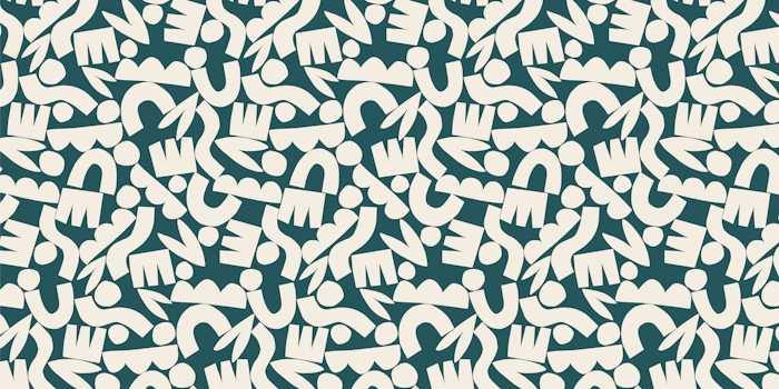 Playful Abstract Shapes - Forest Green | happywall.com