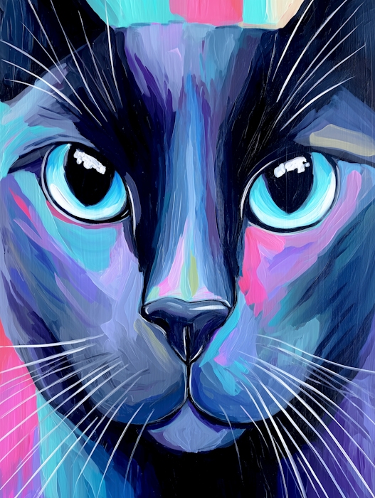 Bold Cat Expression Wallpaper | happywall.com