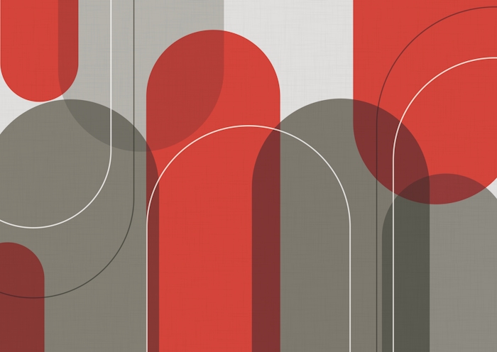 Elegant Arches Red Taupe - Happywall