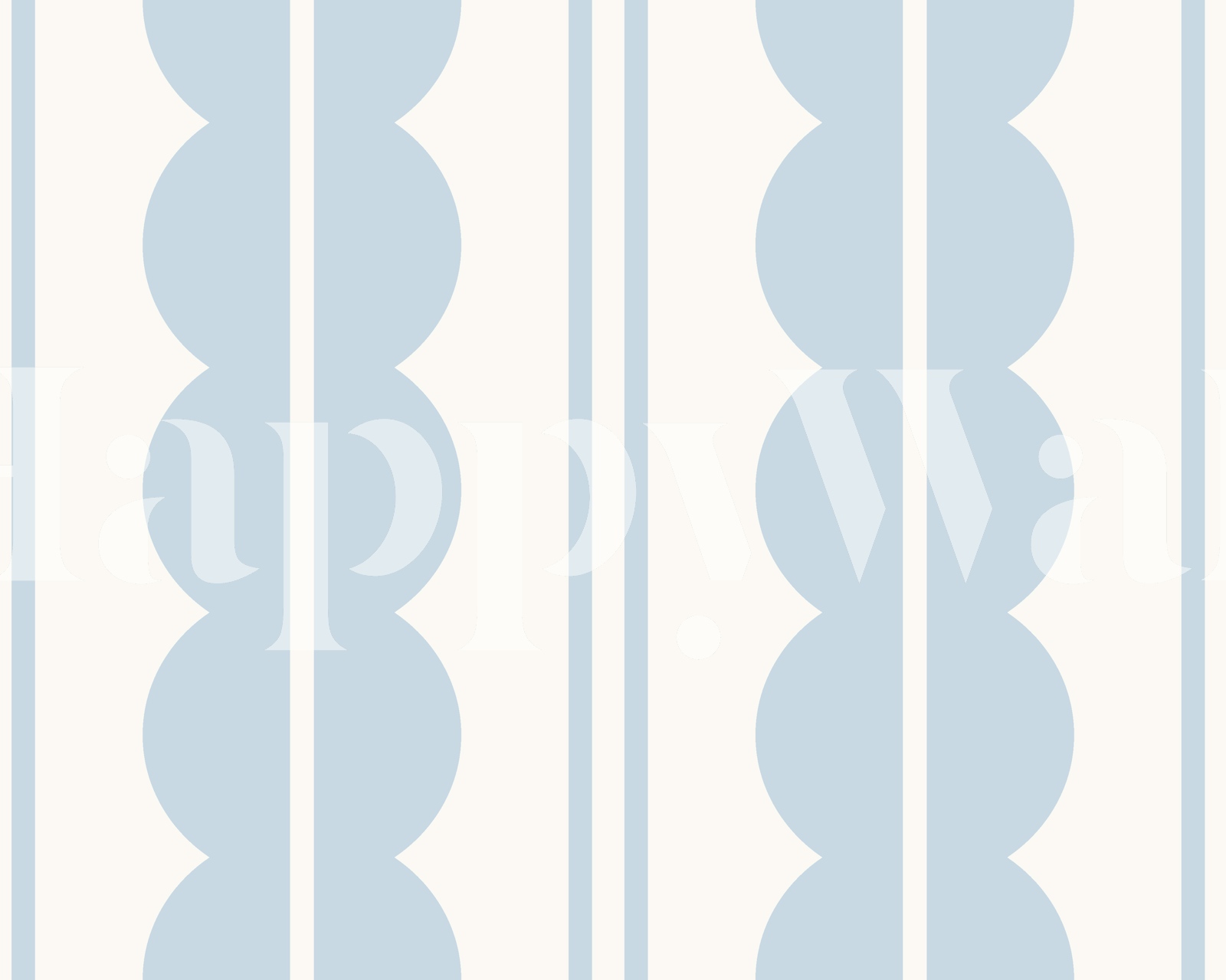 Blue Scallop Stripe Wallpaper for Modern Decor