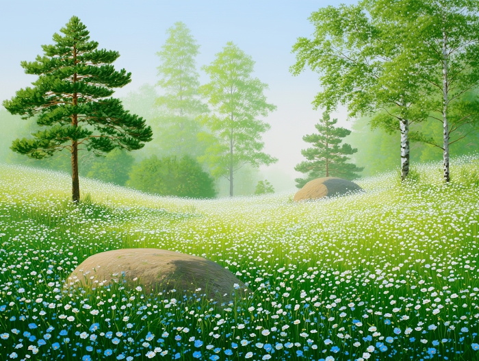Idyllic Spring Landscape - Happywall