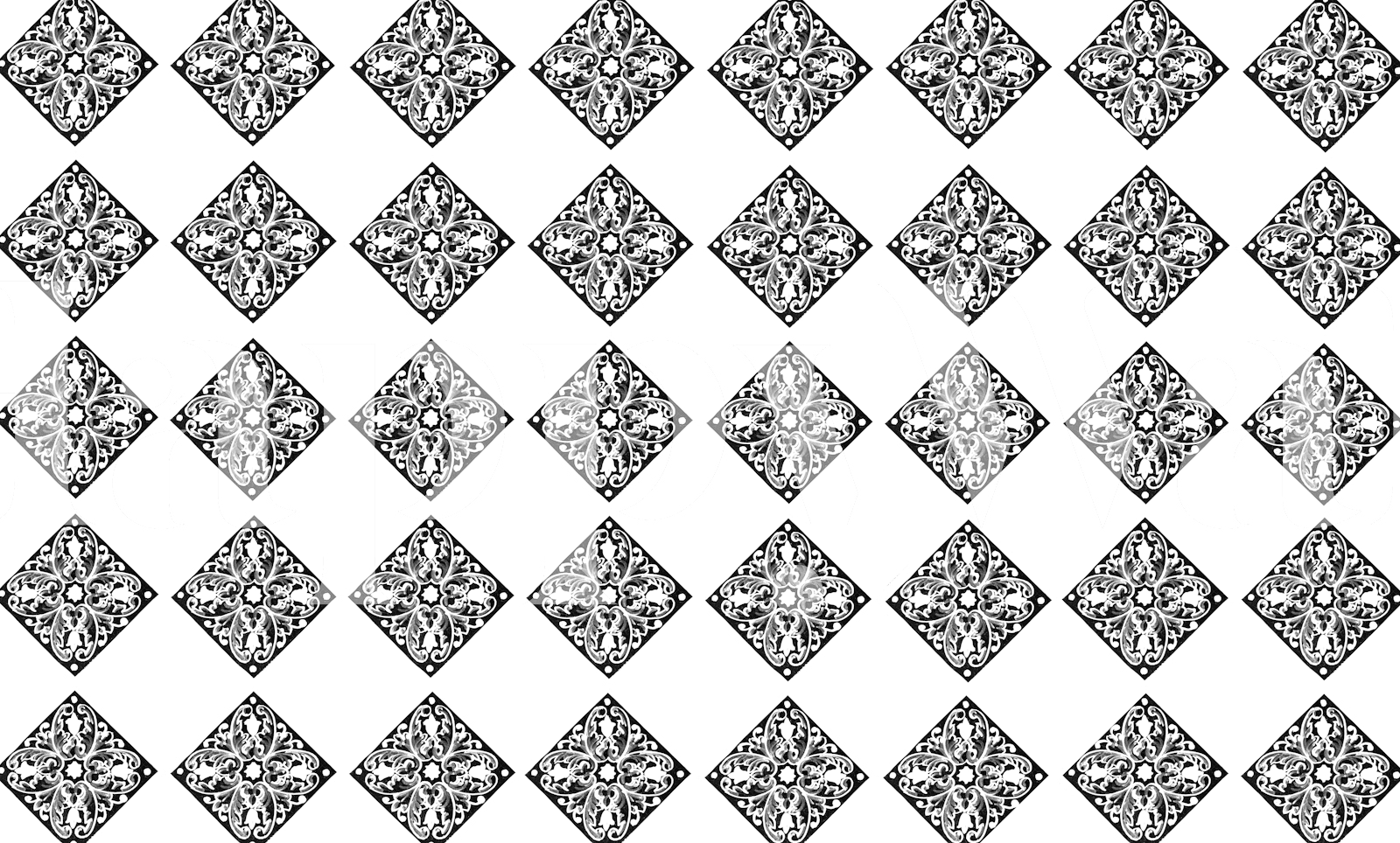 Vintage Diamond Tile Pattern 2 - happywall.com