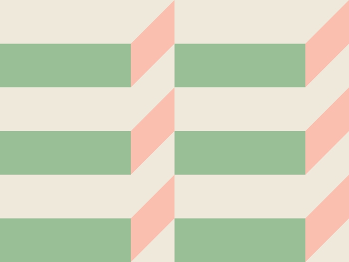 Colorblock Green and Pink Wallpaper