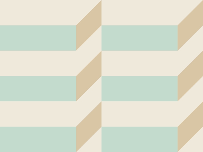 Palm Springs Colourblock Blue Mirage - Happywall