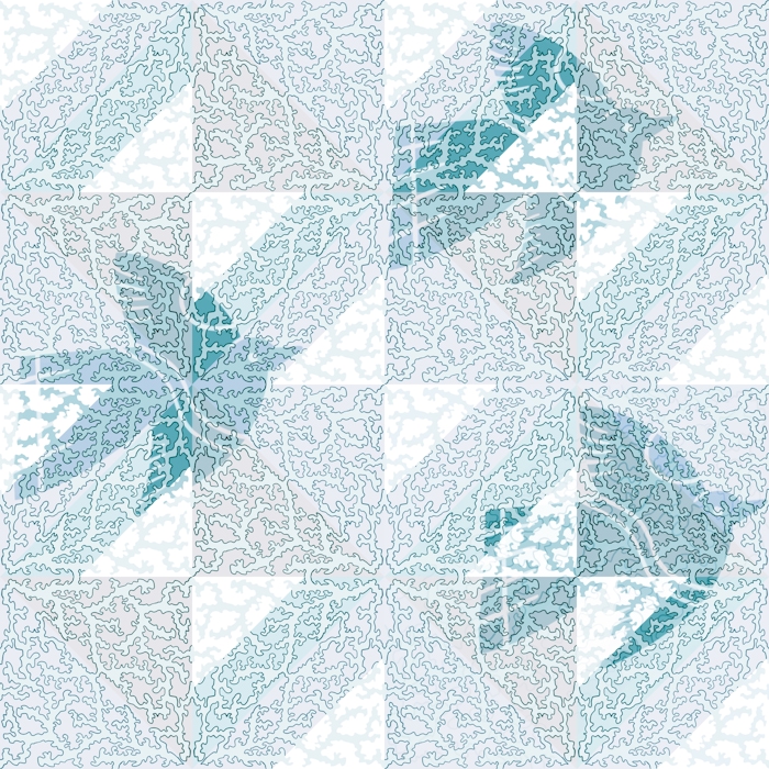 Blue Bird Mosaic Wallpaper for Modern Decor
