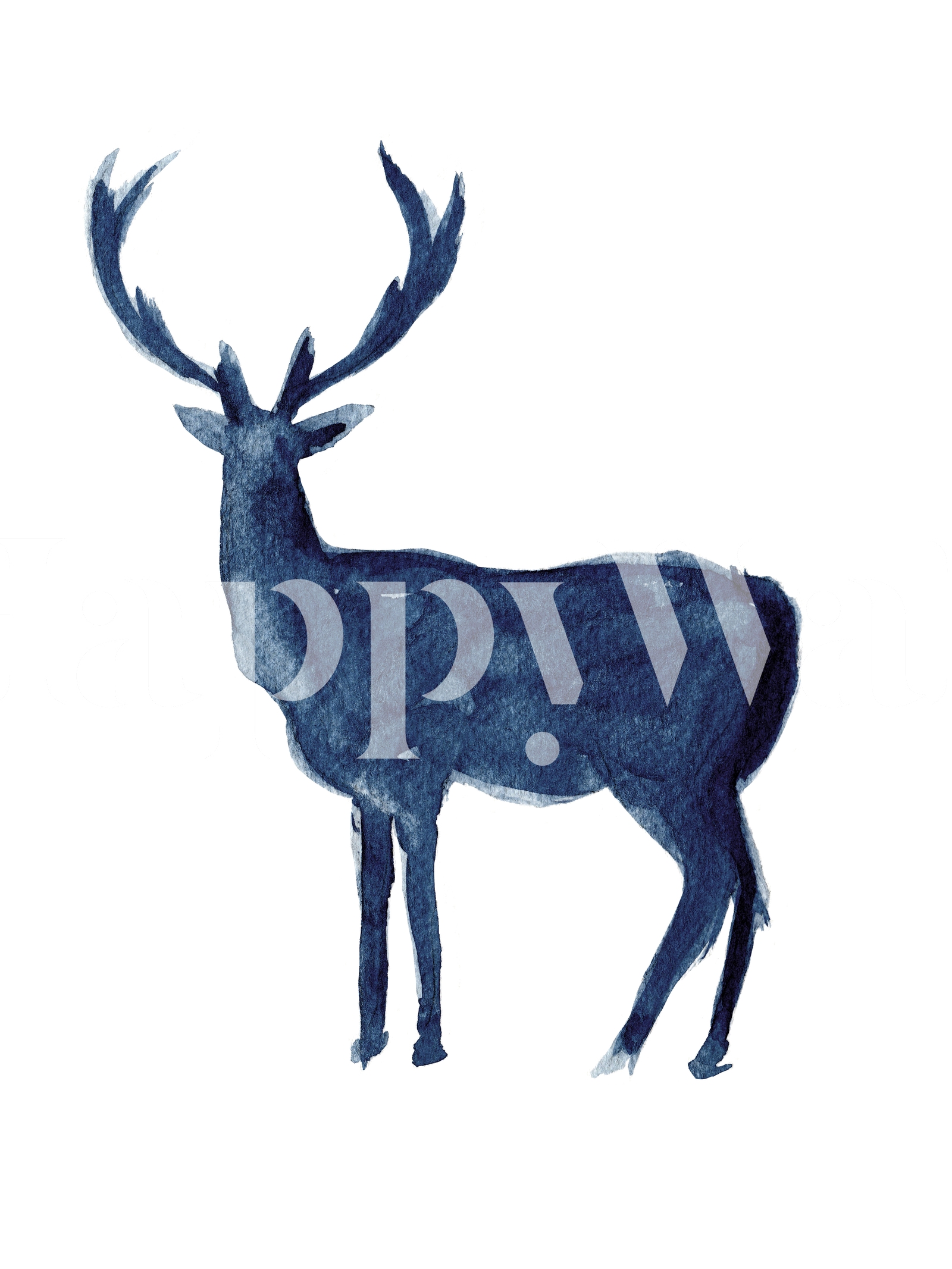 Blue Deer Wallpaper | Happywall.com | Scandinavian Design