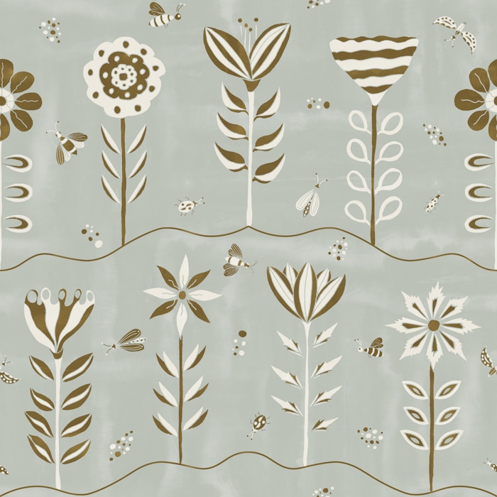 Insects in the Garden Wallpaper