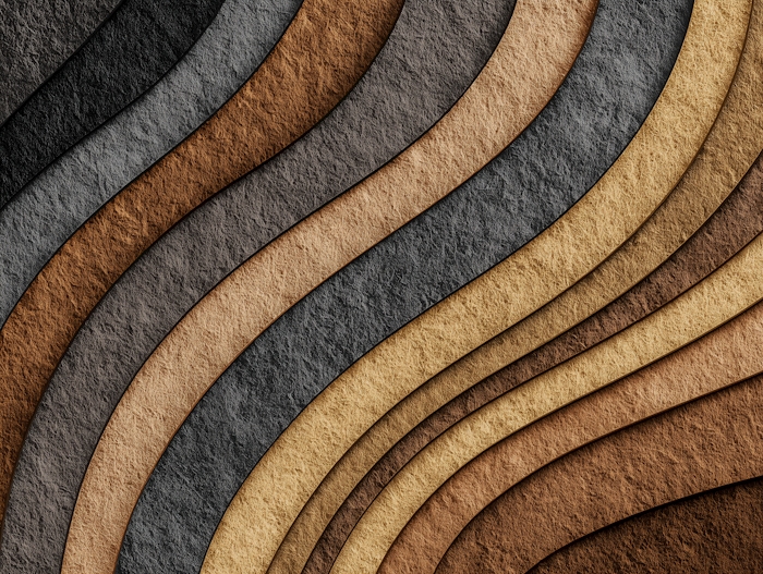 Brown Geometric Layered Wallpaper