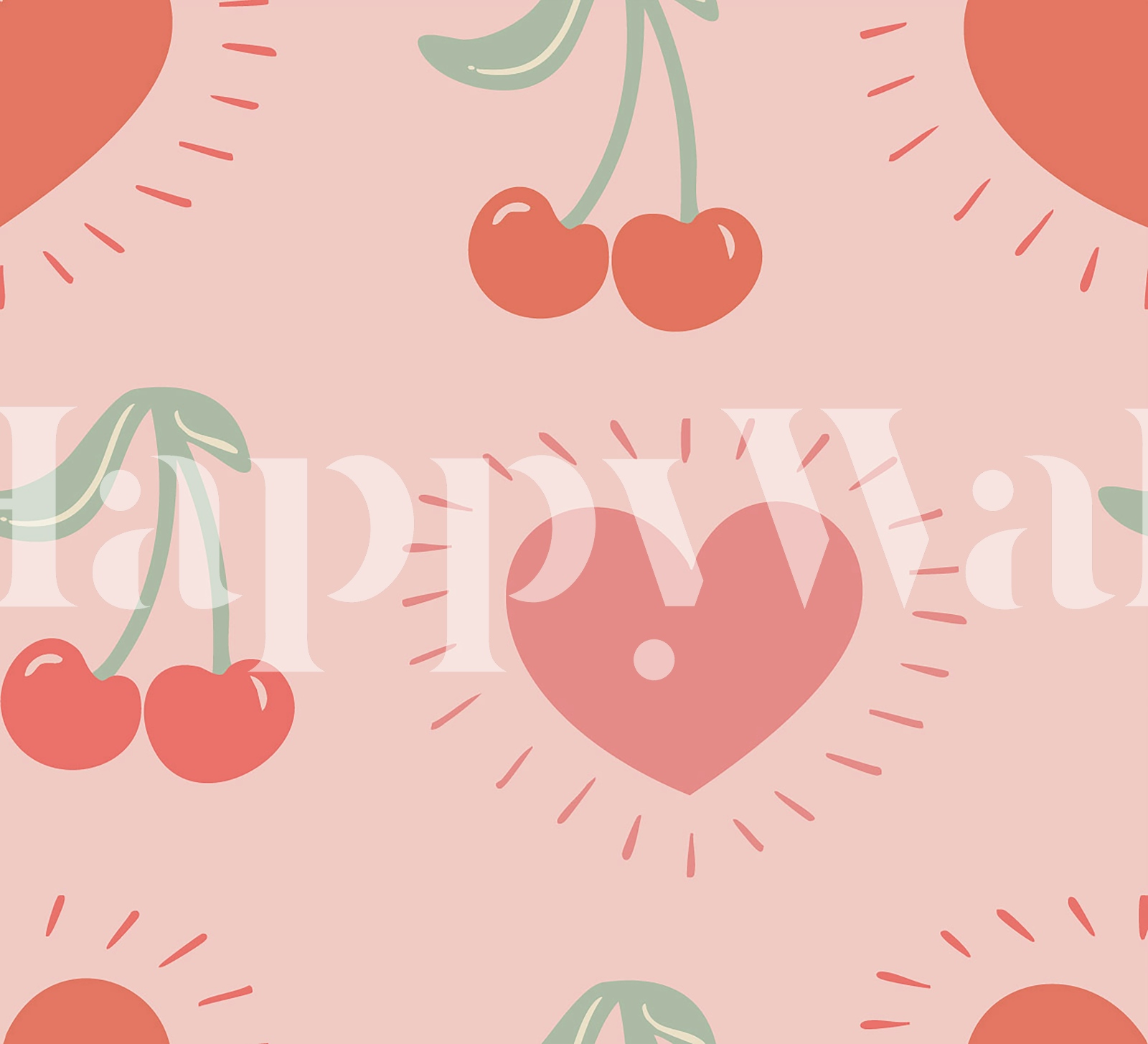 Sweetheart Cherries Wallpaper | Happywall