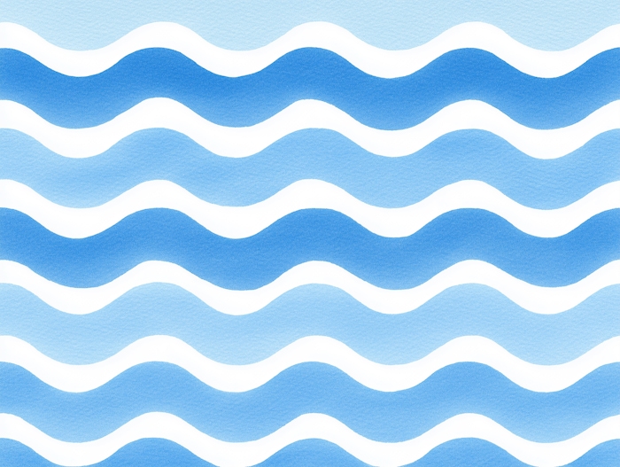 Blue Wavy Pattern Wallpaper for Bedrooms