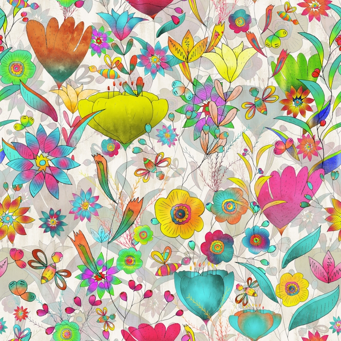 Colorful Floral Boho Wallpaper