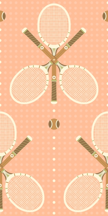Triples Tennis - Vintage Preppy Wallpaper | happywall.com