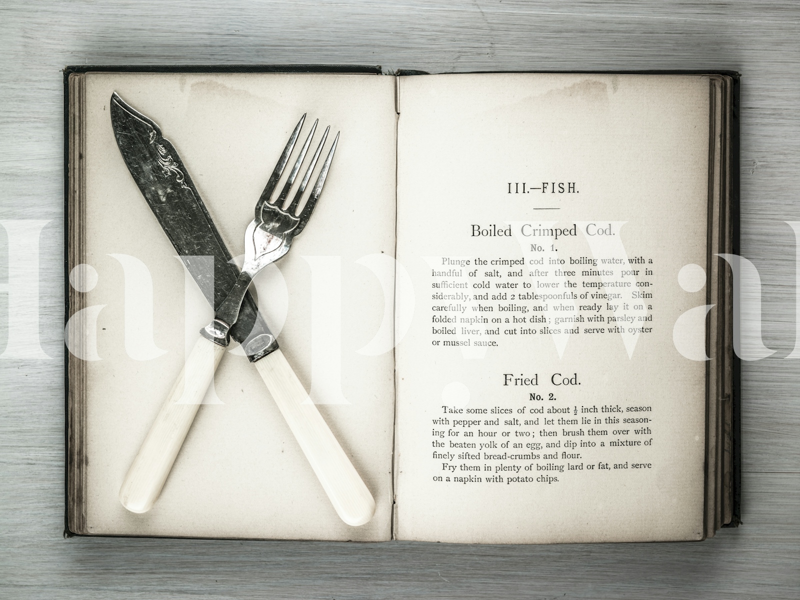 Vintage Culinary Charm Wallpaper | happywall.com