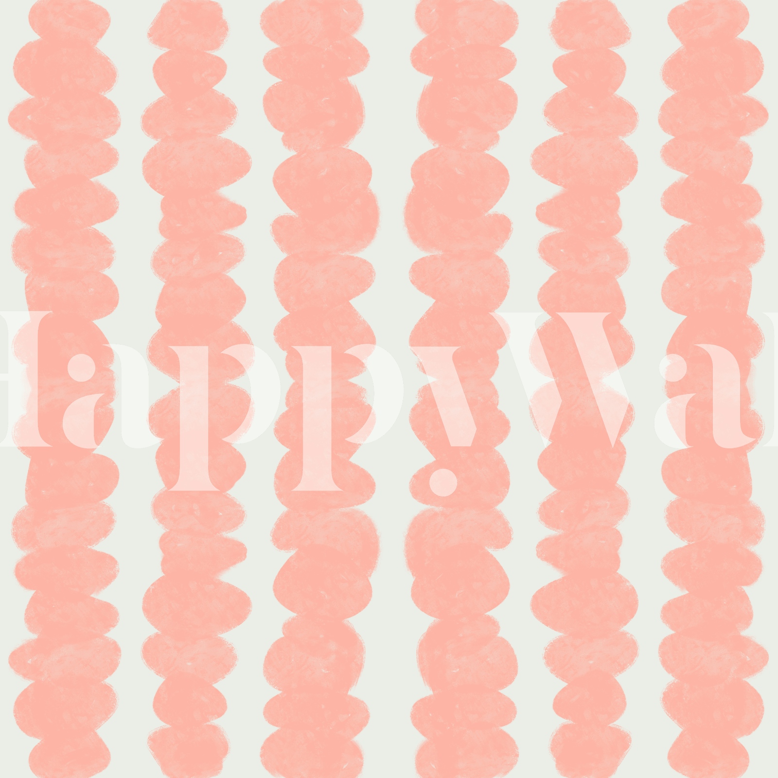 Blush Coral Stripes - Wallpaper