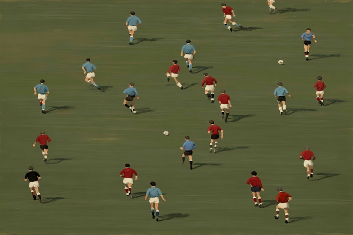 Vintage Football Match Wallpaper Design