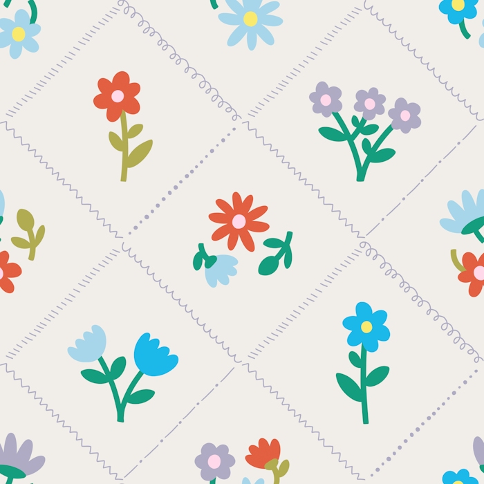 Cheerful Cottagecore Flowers Wallpaper