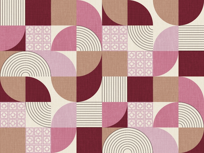 Geometric Mauve Circle Wallpaper