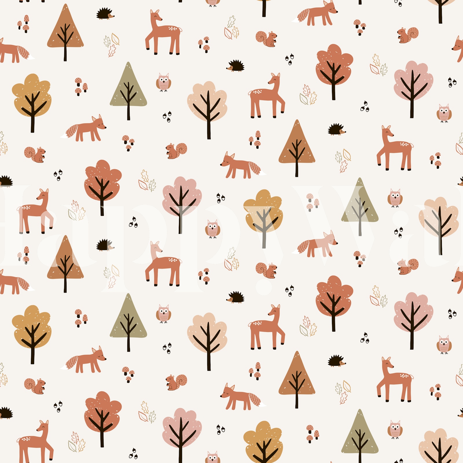 Forest Animals Pattern - Happywall