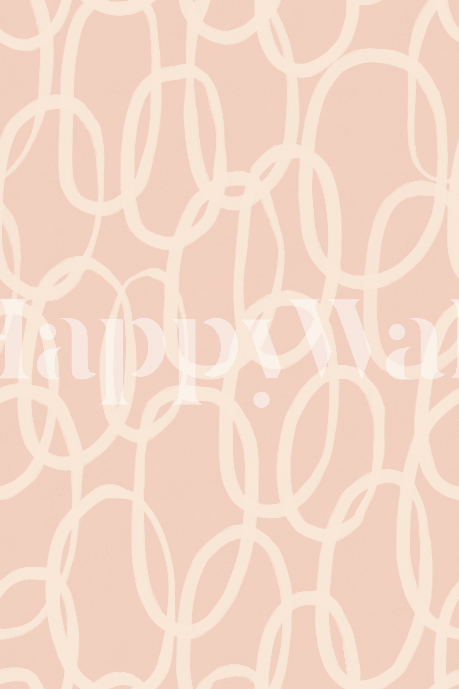 Blush Pink Geometric Wallpaper Circles