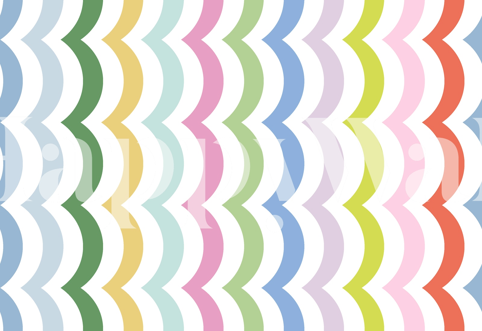 Colorful Wave Pattern Wallpaper for Kids