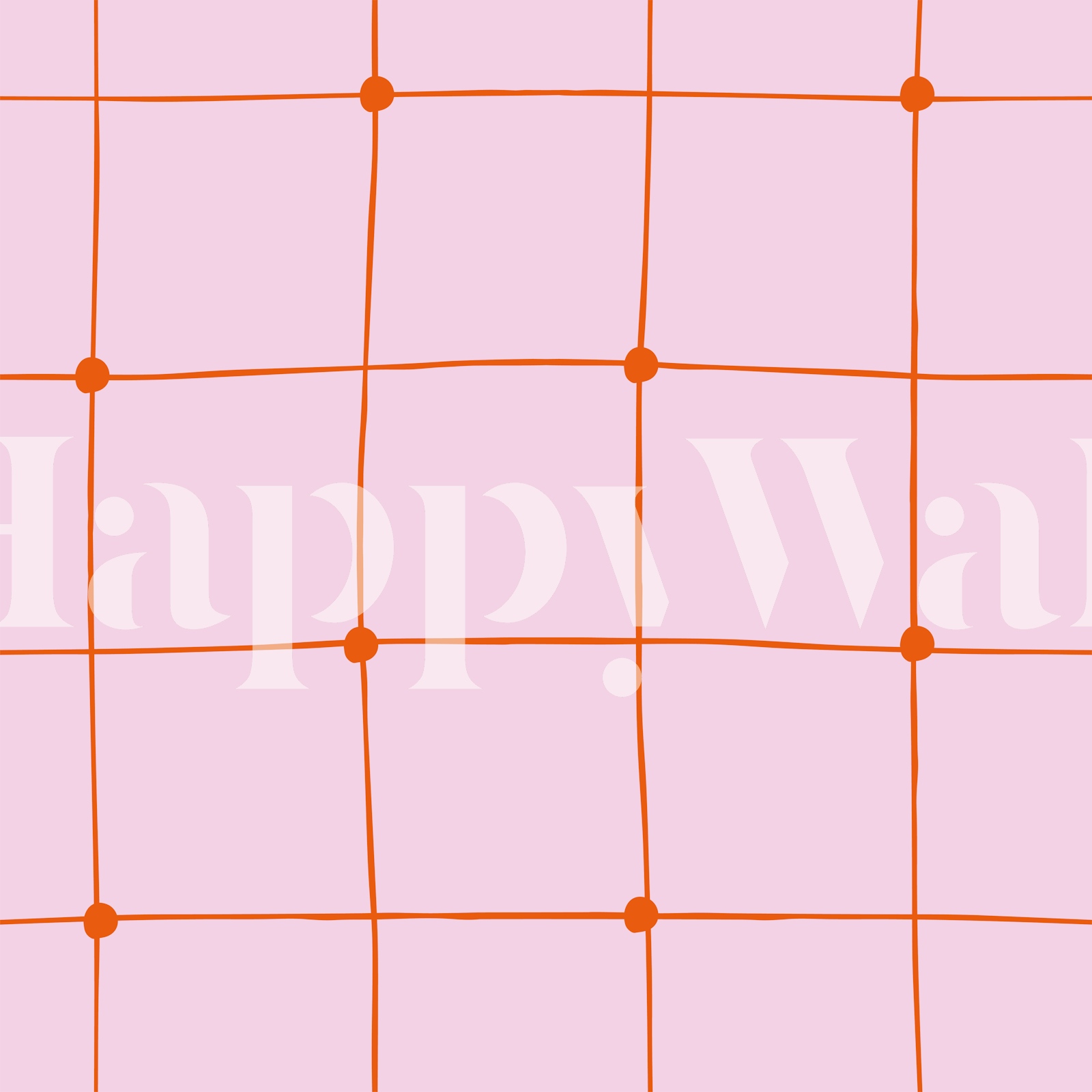 Pink and Orange Grid Wallpaper | happywall.com