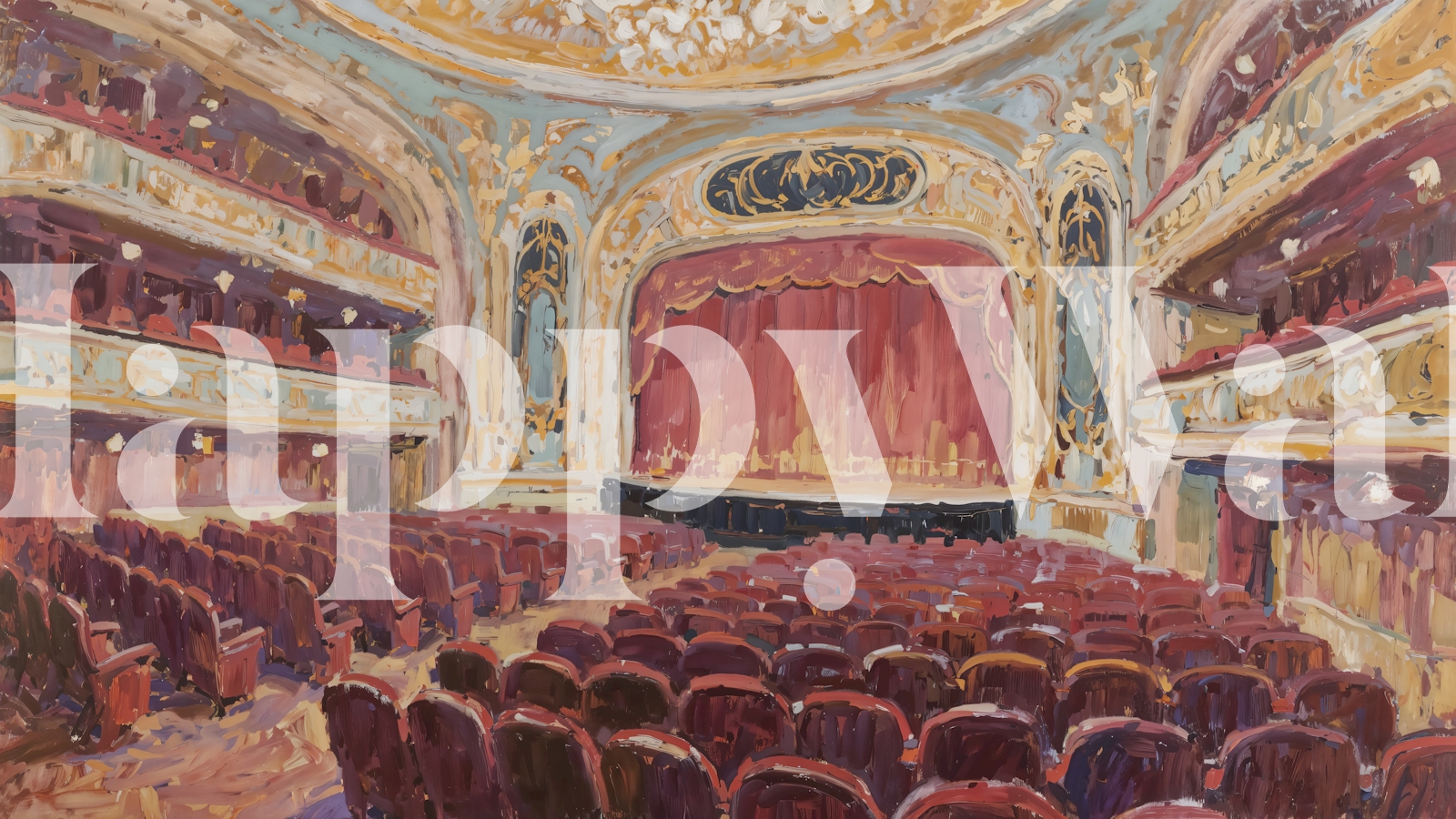 Majestic Theater Art Wallpaper for Elegant Decor