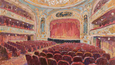Majestic Theater Art Wallpaper for Elegant Decor