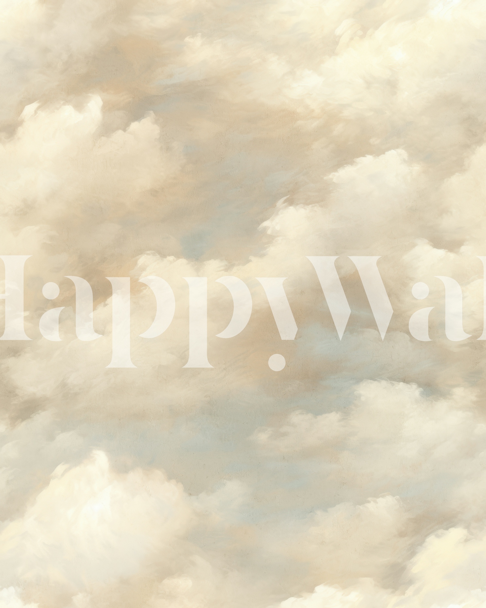 Pastel Cream Cloud Dreamscape Wallpaper