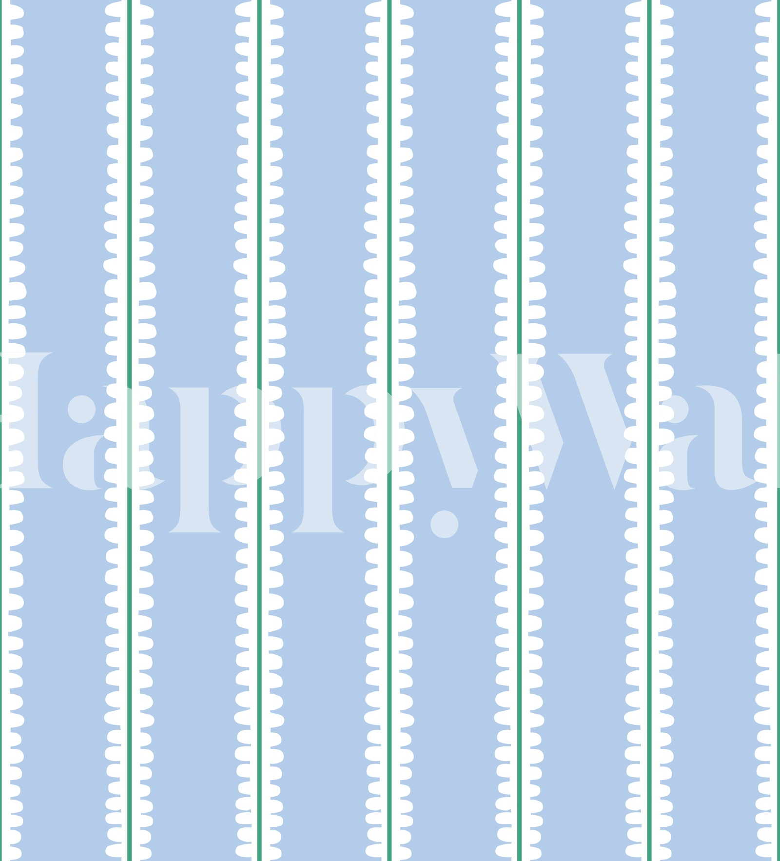 Hand drawn scallop stripes - blue and green