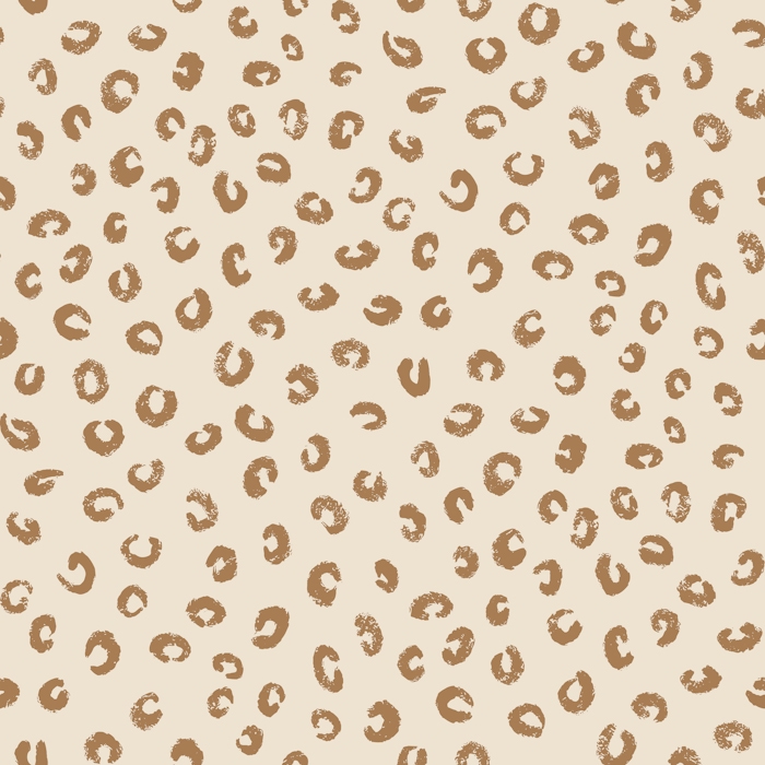 Playful Leopard Print Beige Wallpaper