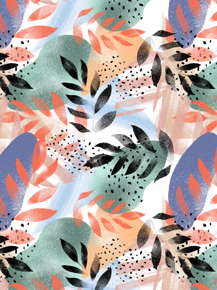 Abstract Tropical Wallpaper | Happywall