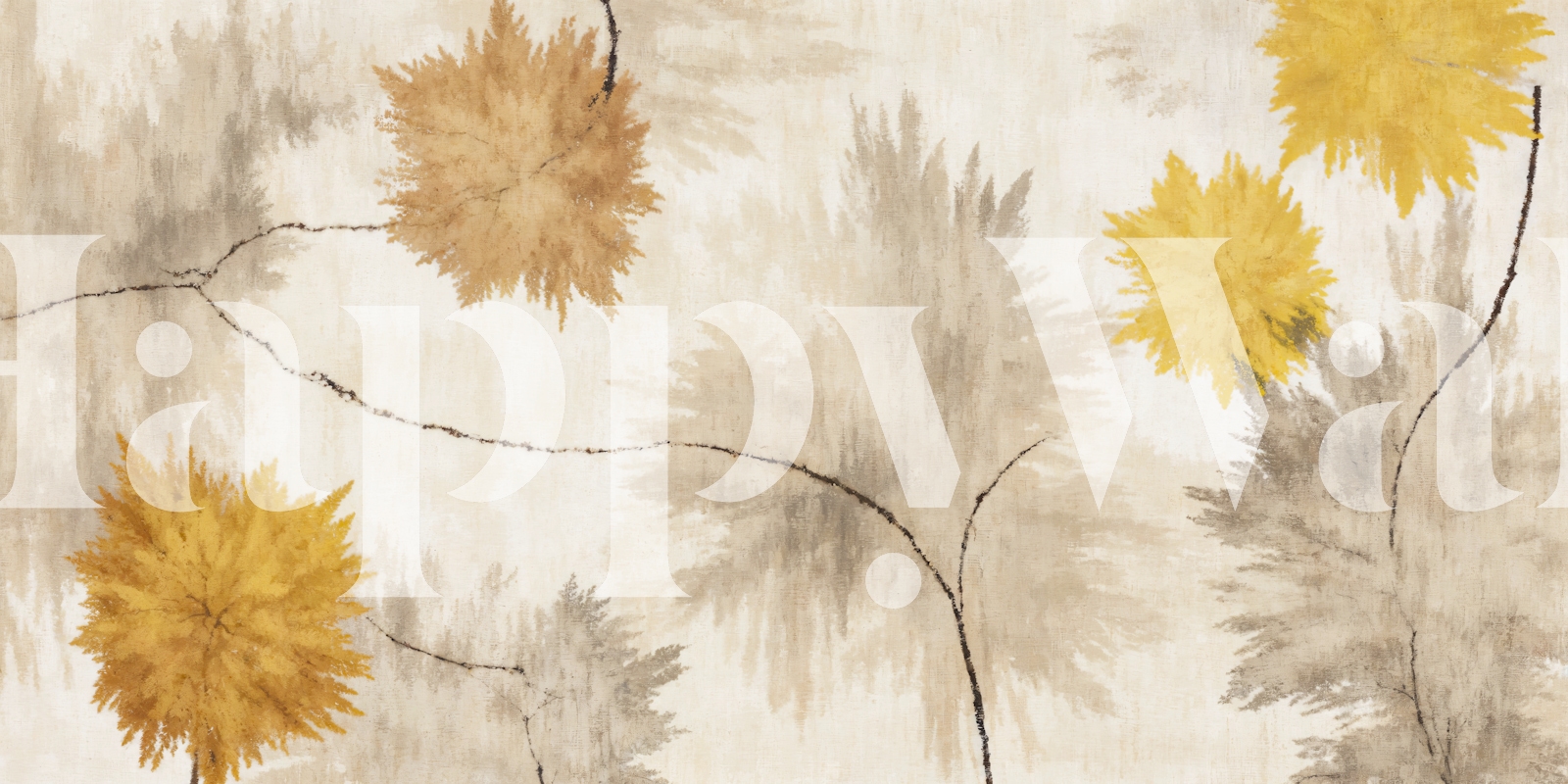Rustic Leaf Elegance - Happywall.com
