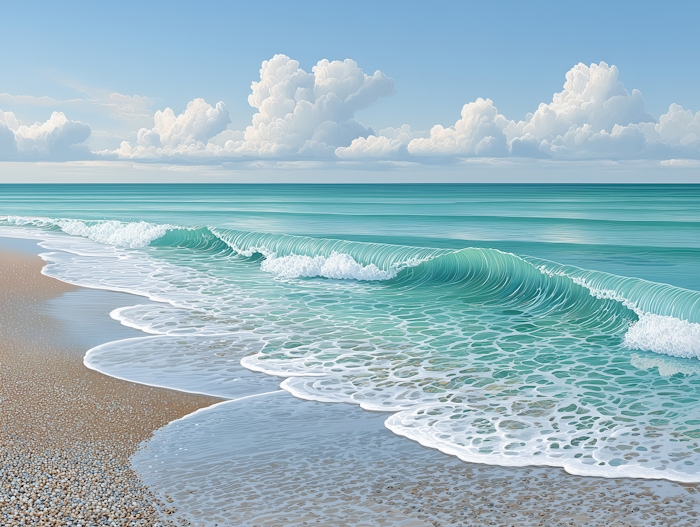 Coastal Wave Beach Wallpaper