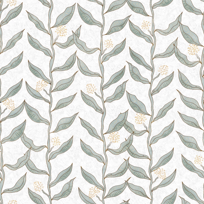 Eucalyptus Vine Flow White - Happywall