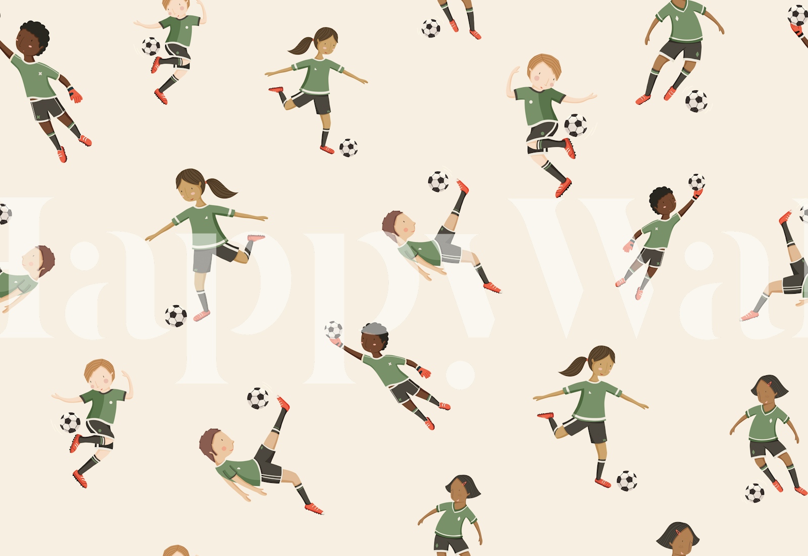 Little Soccer Stars Wallpaper | happywall.com
