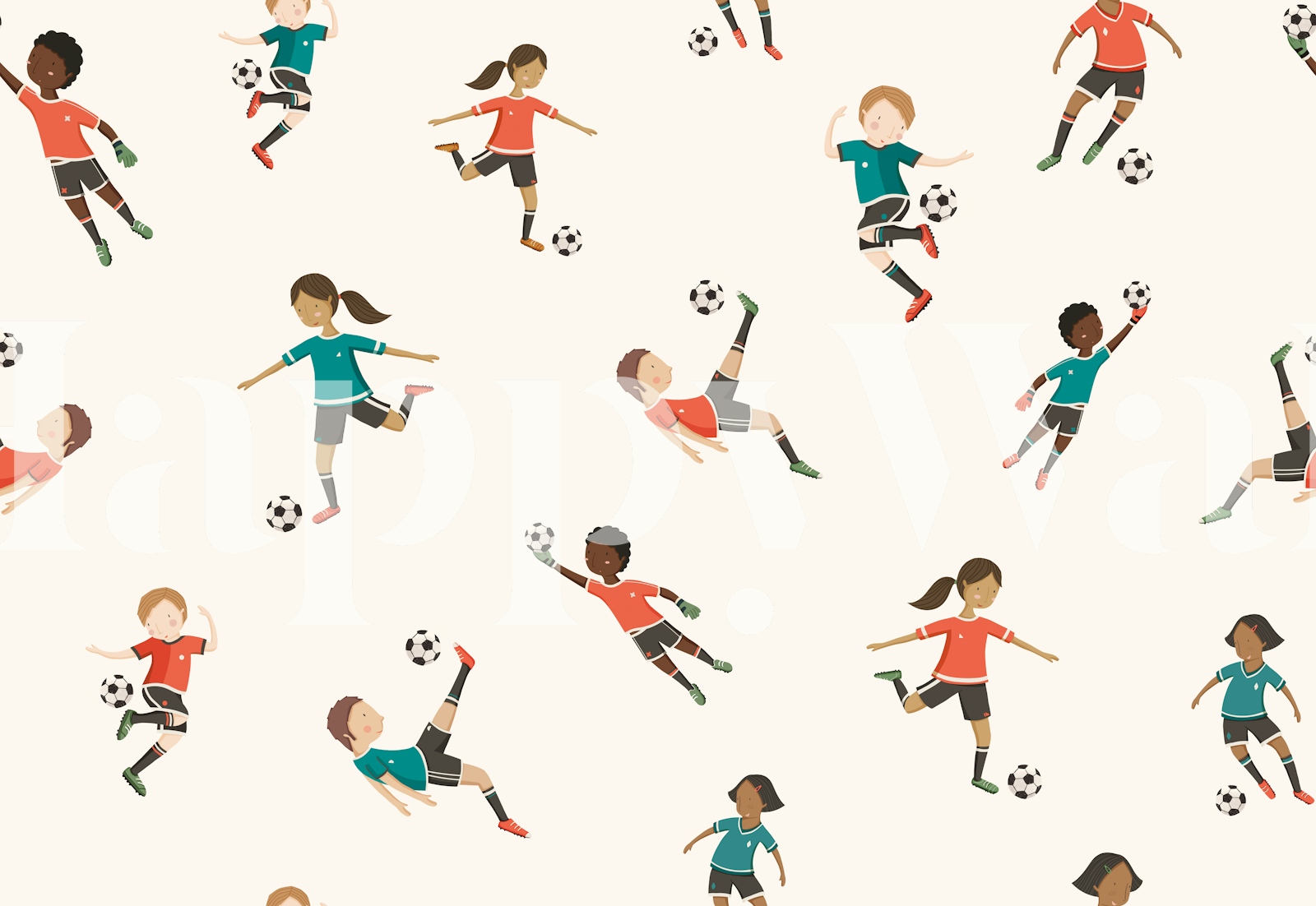 Kids Soccer Wallpaper Fun Football Design