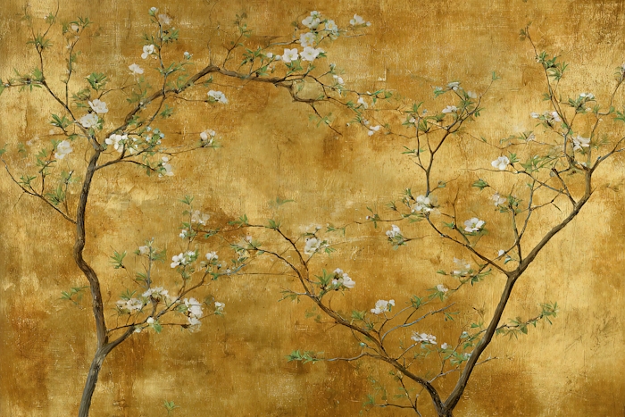 Golden Walk Wallpaper - happywall.com