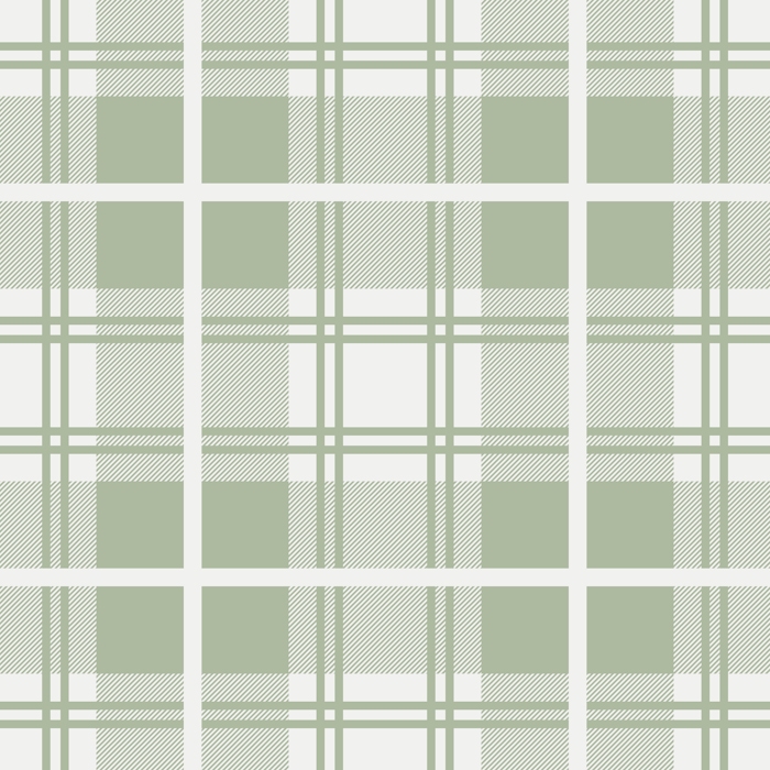 Sage Green Tartan Check Plaid - Happywall