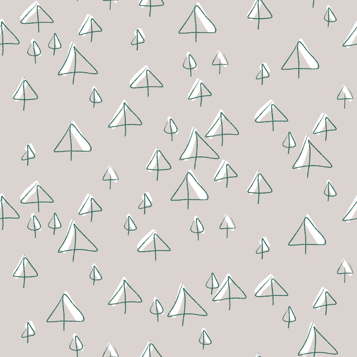Minimalist Pine Tree Wallpaper for Bedroom