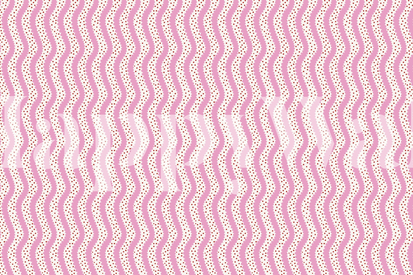 Squiggly Wiggly Lines - Pink | happywall.com