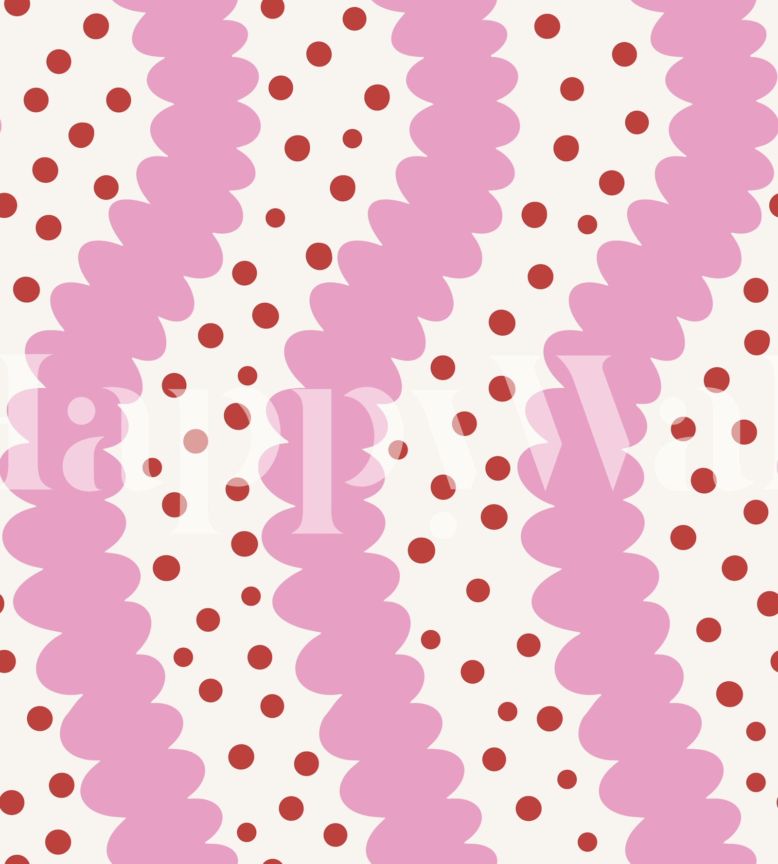 Pink Wavy Lines Wallpaper for Kids Rooms
