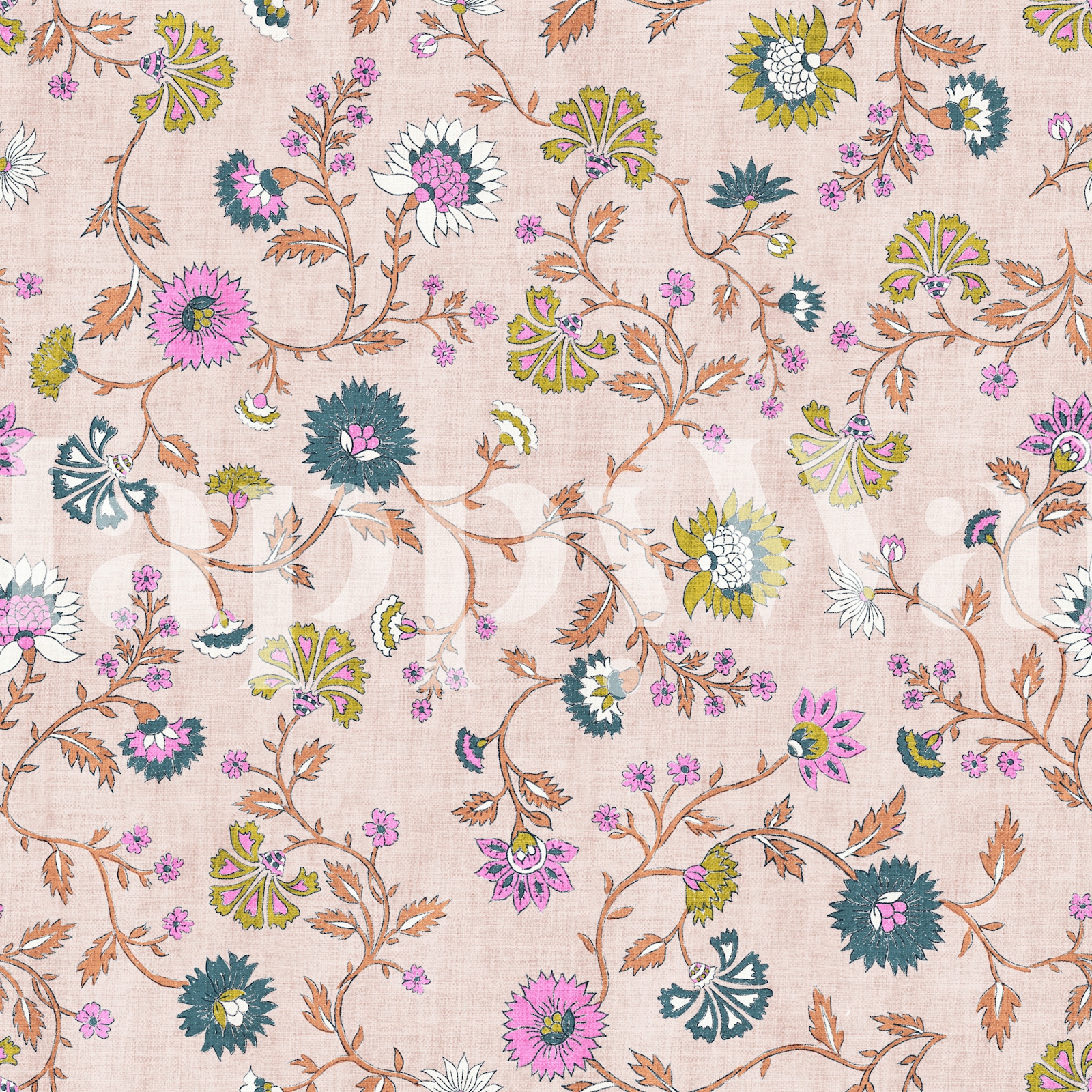 Jaipur French Country Dusty Pastel Pink - Happywall