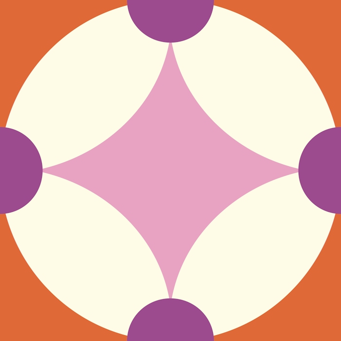 Funky Geometric Color Burst Wallpaper