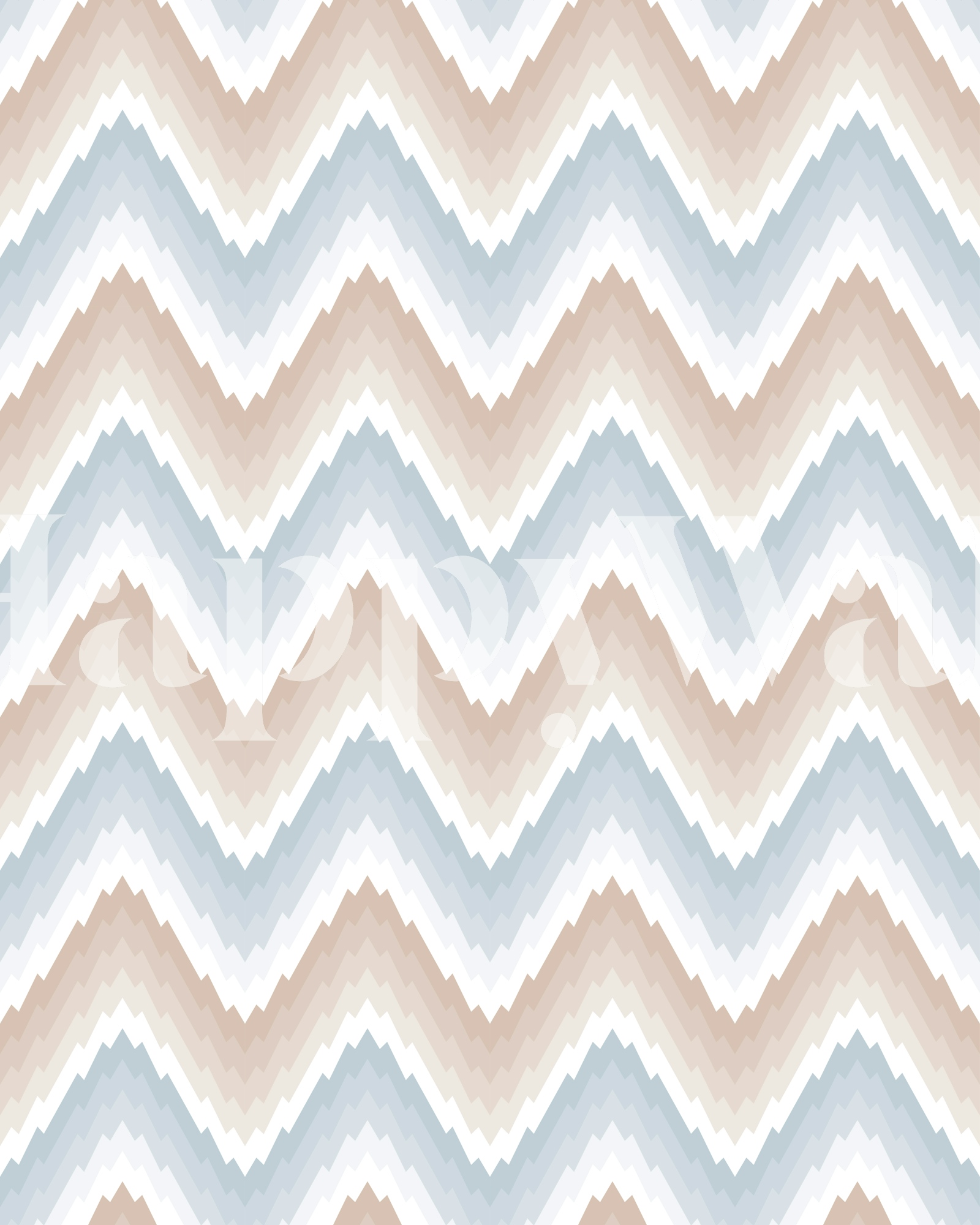 Mini Muted Tones Zigzag Wallpaper