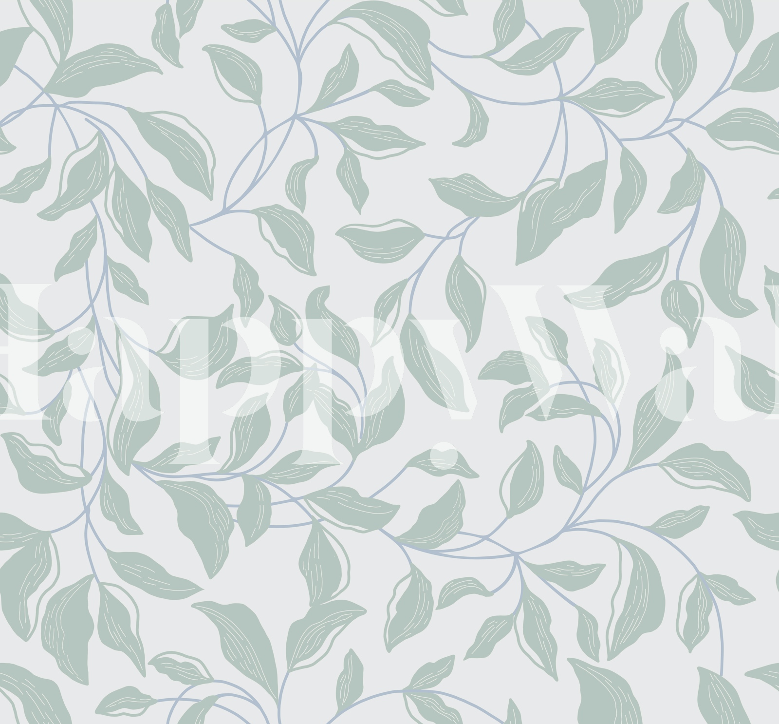 Serene Leafy Greens Wallpaper - happywall.com