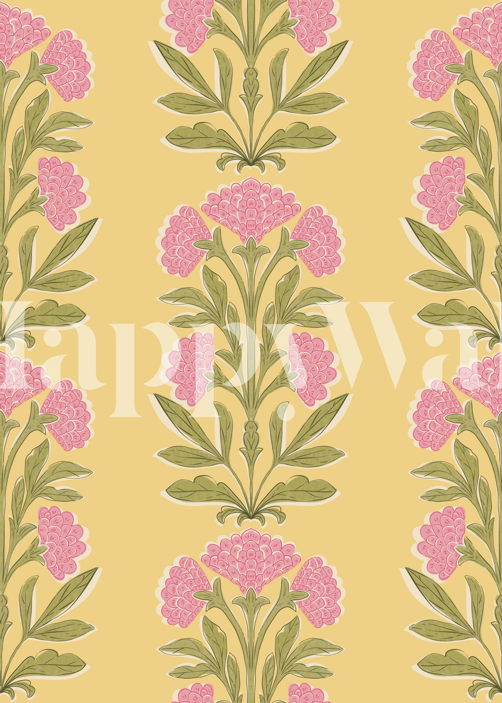 Heritage Floral Texture Wallpaper - Happywall