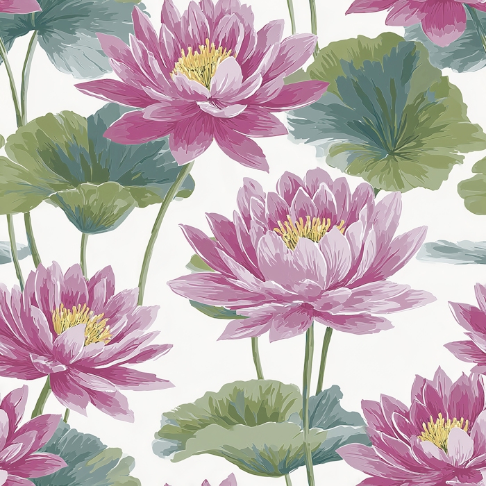 Subtle Lotus Bloom Wallpaper | happywall.com